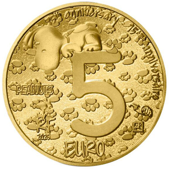 5 Euro Francúzsko 2025 - Snoopy - Proof | Kúpte na Nunofi.sk