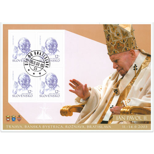 Hárček pečiatkovaný Slovensko 2003 - Ján Pavol II.