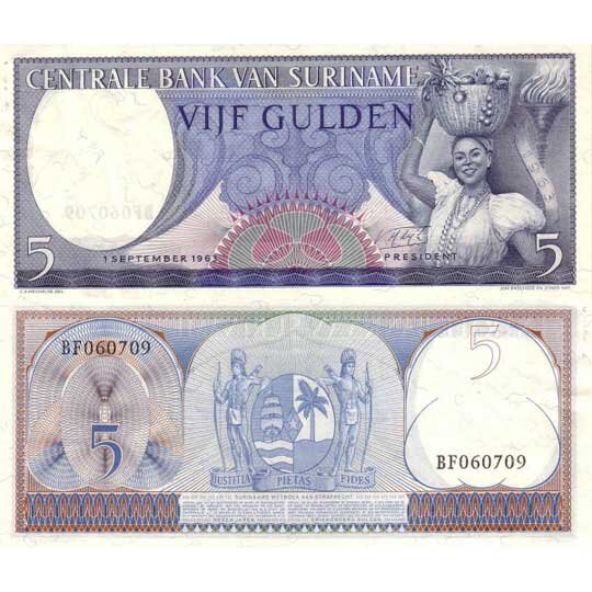 5 Gulden 1963 Surinam