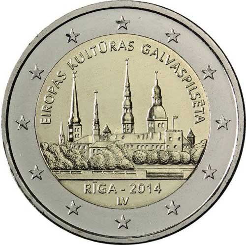 2 EURO - pamätná minca Lotyšsko 2014 - Riga