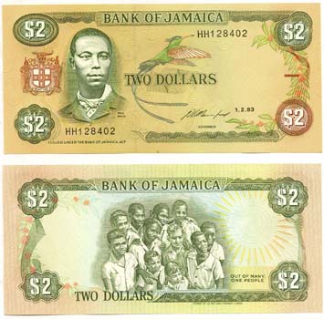 Bankovka Jamajka 2 Dollars | Kúpte na Nunofi.sk