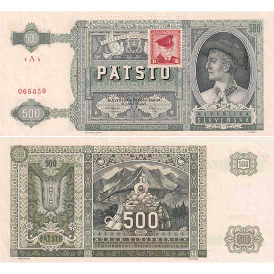 500 Koruna 1941 (kolok 1945) Československá republika - séria 4Ah