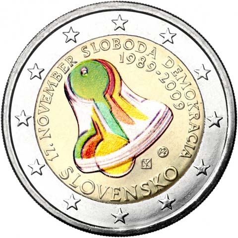 2 EURO Slovensko 2009 - 20. výročie 17. Novembra - kolorovaná